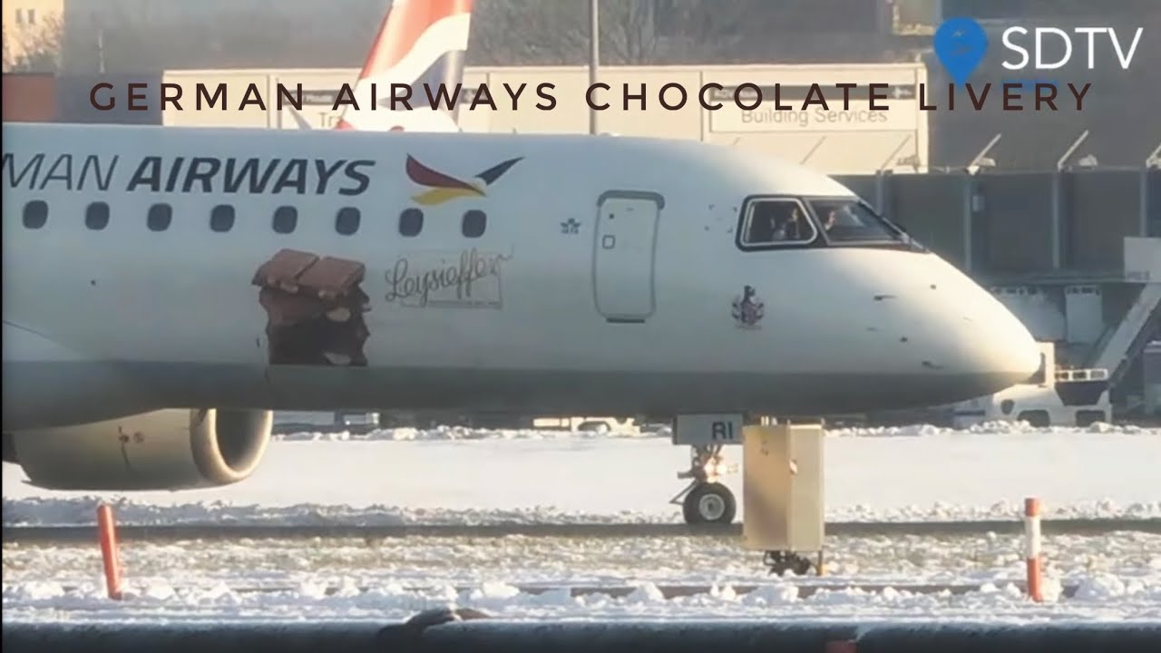 German Airways || Chocolate livery at London City Airport - YouTube