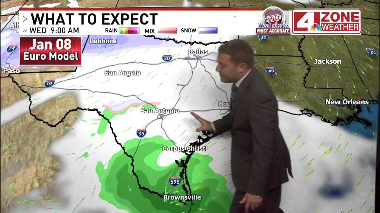 Strong cold front Sunday brings in much colder air - YouTube
