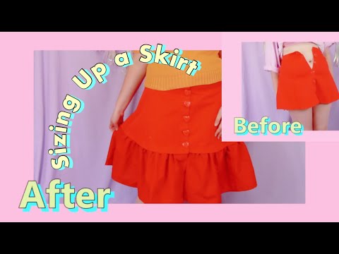 Sizing Up A Skirt ✂️🎀✏️ Sewing Vlog