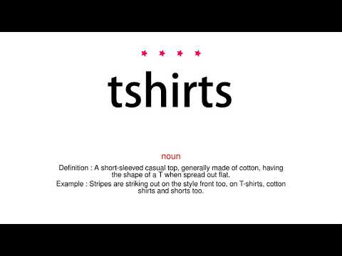 How to pronounce tshirts - Vocab Today - YouTube