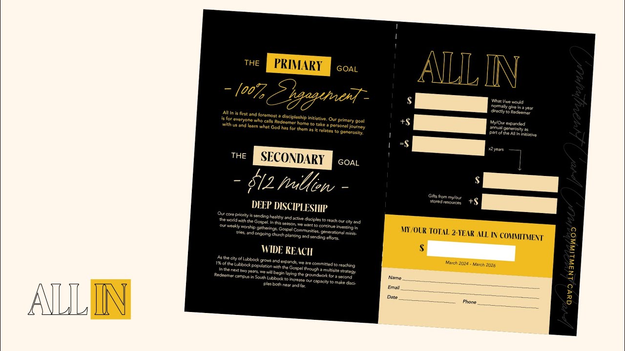 ALL IN // Commitment Card Walk-Through - YouTube