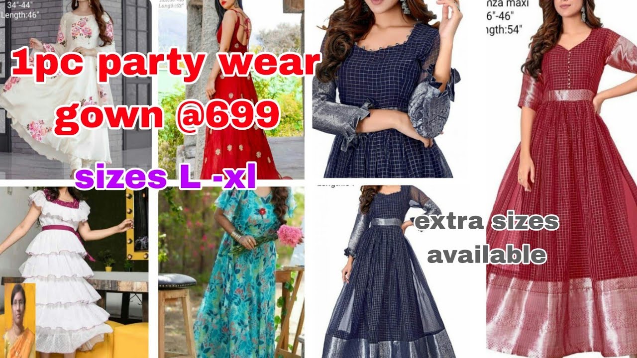 Party wear full stitched 1pc Gown || @699 only ,13 colours added,🍋 ...