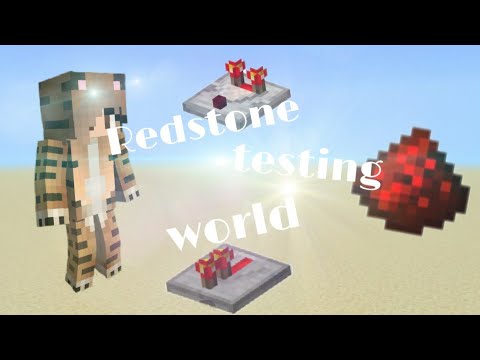 How to make your own redstone testing world - YouTube
