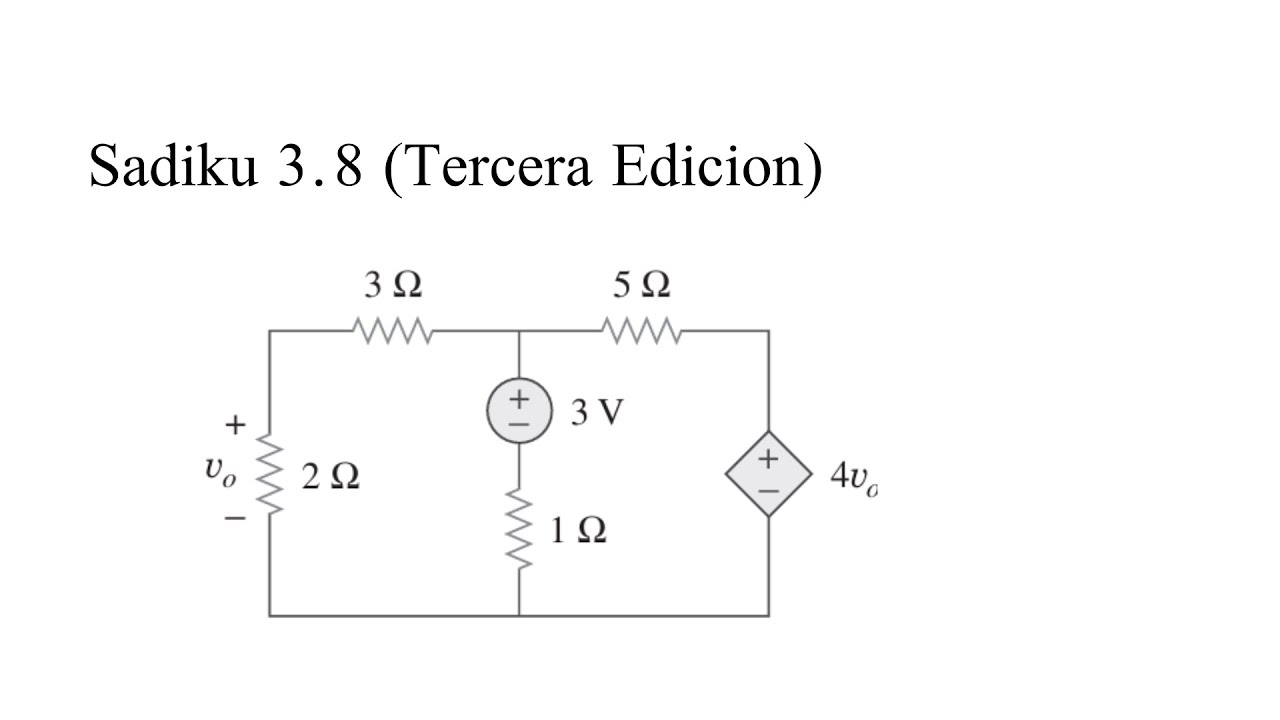 Ejercicio 3.8 Sadiku - YouTube
