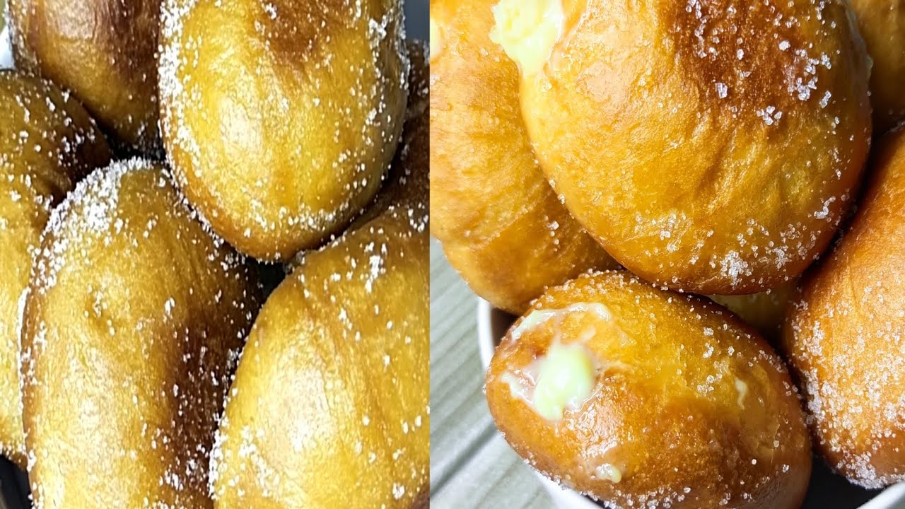 Custard Cream Donut/Custard Dunat recipe/Homemade and easy recipe - YouTube