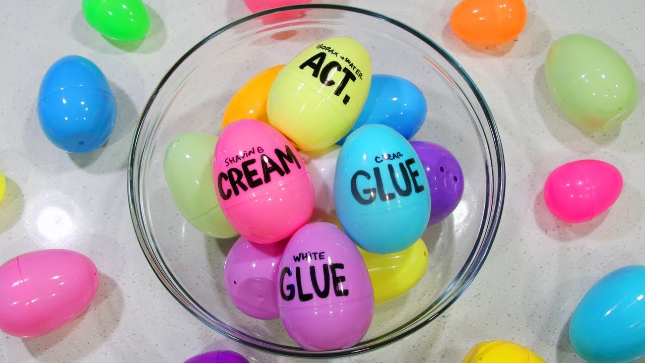 Making DIY Satisfying Pastel Slime with Easter Eggs! - YouTube