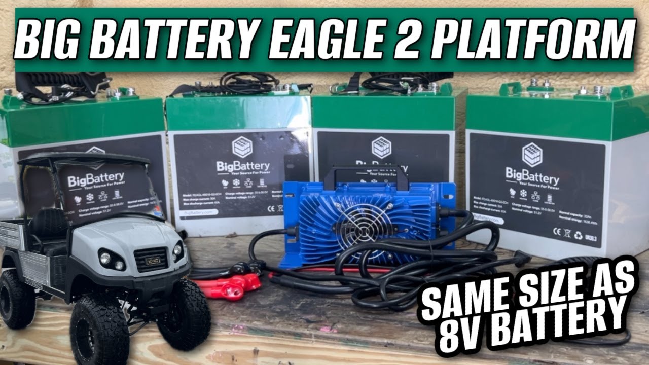 BIG BATTERY EAGLE 2 LITHIUM GOLF CART BATTERY KIT | NEW FEATURES! - YouTube