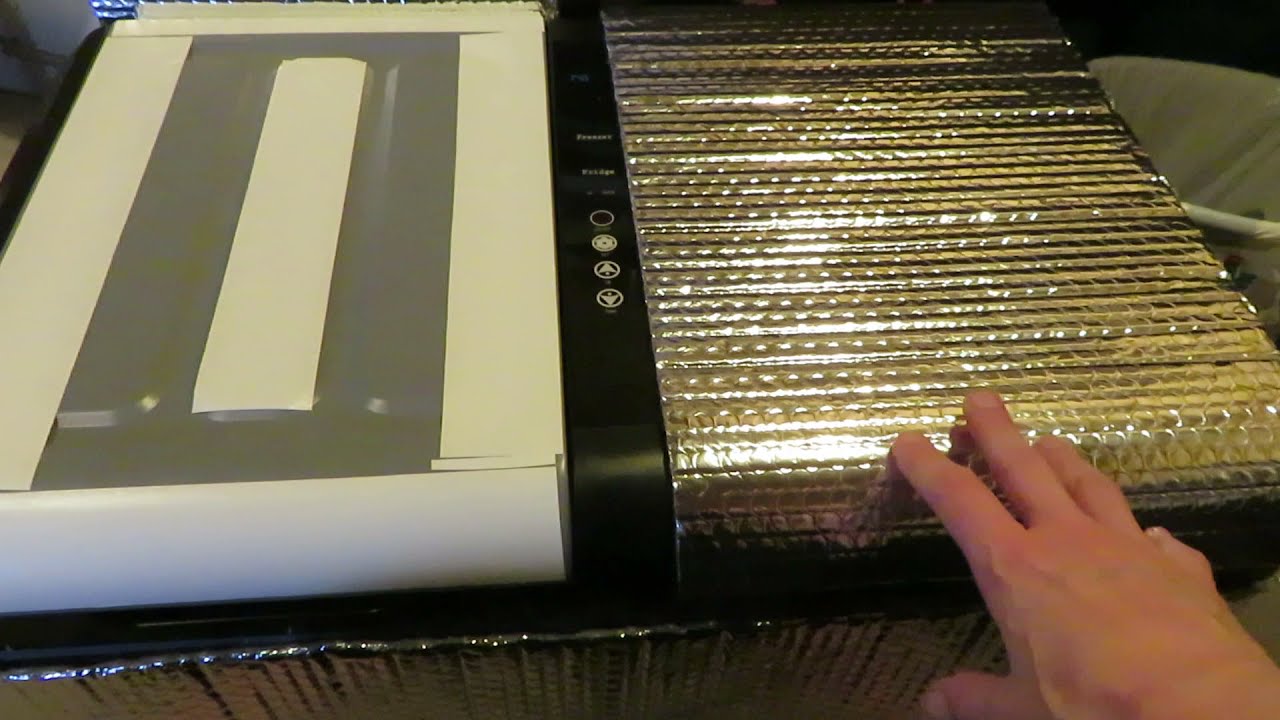 Insulating the top of a dual zone 12v compressor fridge/freezer - YouTube