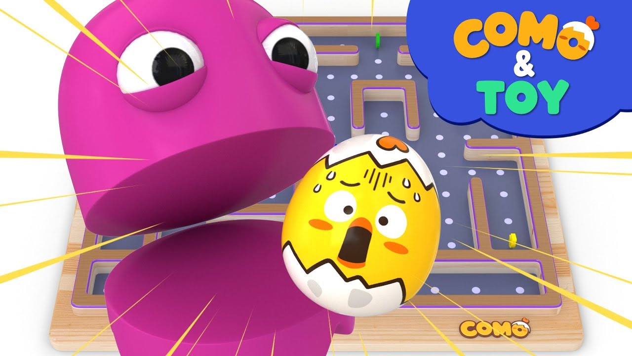 Como | Pac-man Board Game | Learn colors and words | Cartoon video for ...