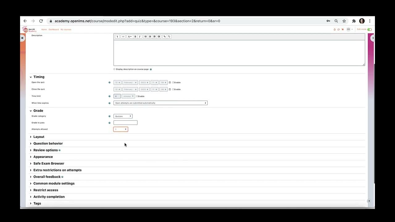 Moodle 4.0 Tutorial Videos-Setting up a Quiz - YouTube