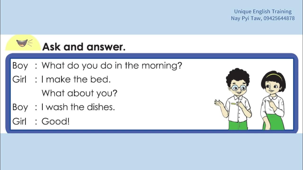 Grade 3 English အင်္ဂလိပ်စာ သင်ရိုးသစ် Unit 5 အမေးနှင့်အဖြေ Youtube