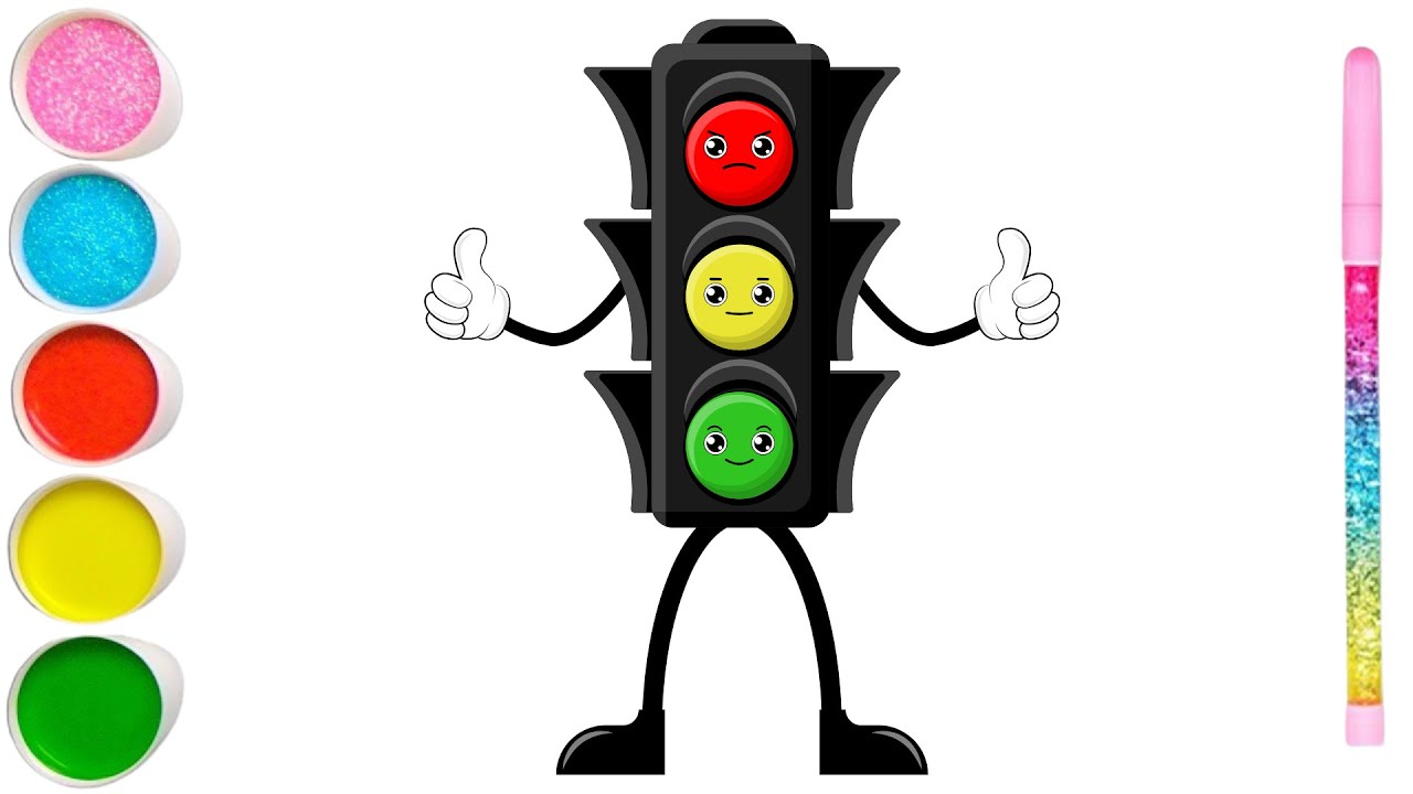 "How to Draw and Color Traffic Signals | Fun for Kids" - YouTube