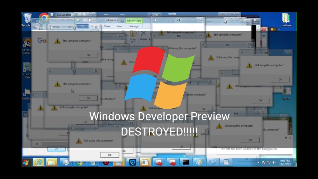 Destroying Windows Developer Preview! - YouTube