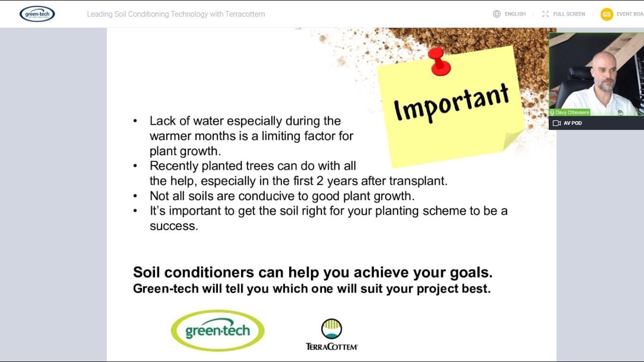Webinar Leading Soil Conditioning Technology with TerraCottem - YouTube