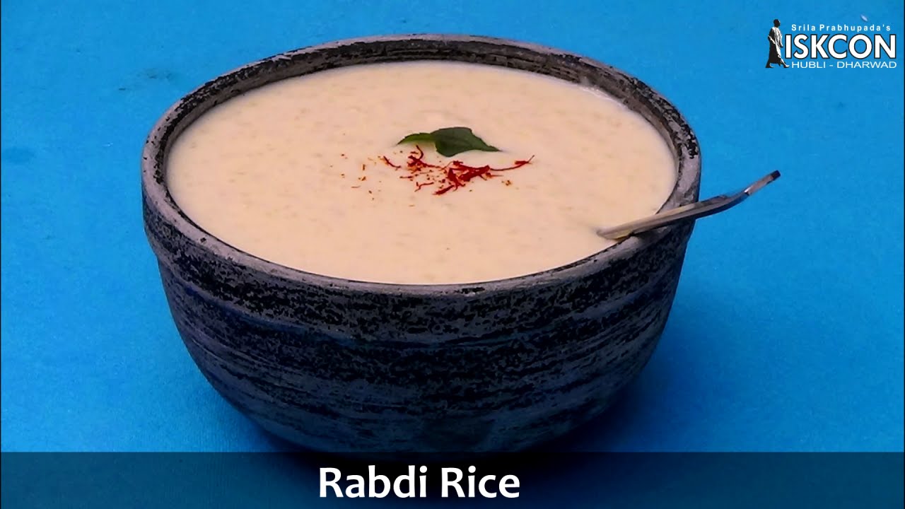 Rabdi Rice l Sattvic Recipes - YouTube