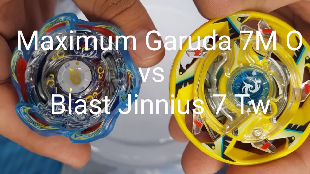Maximum Garuda 7M O vs Blast Jinnius 7 Tw - Beyblade Burst - YouTube