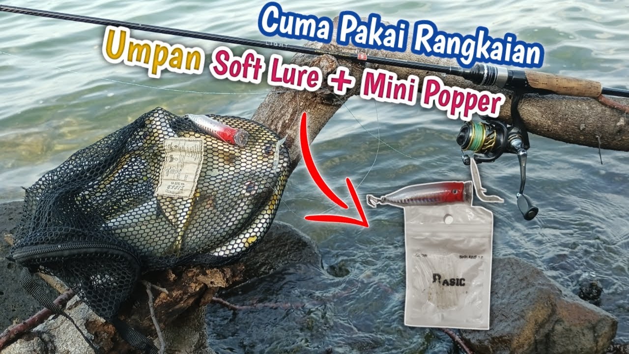 ULTRALIGHT ~ CASTING RANGKAIAN SOFT LURE + MINI POPPER UNTUK MANCING ...