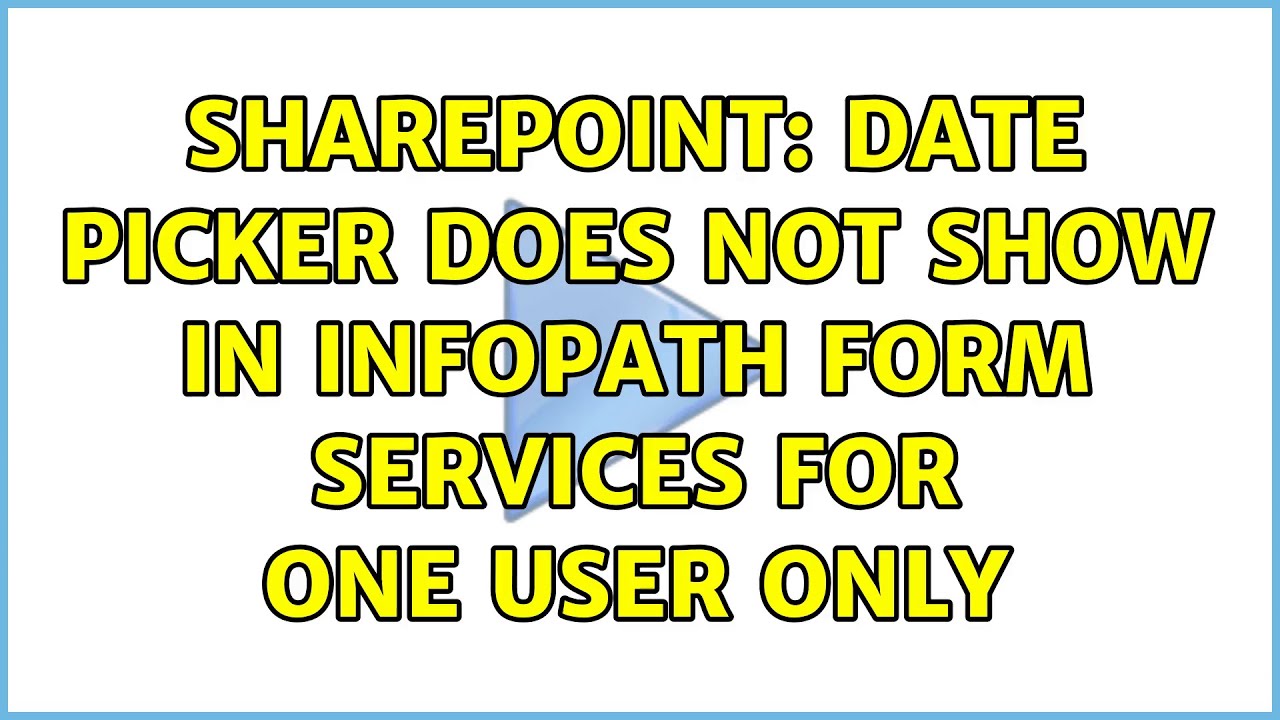 Sharepoint: Date Picker does not show in Infopath Form services for one ...