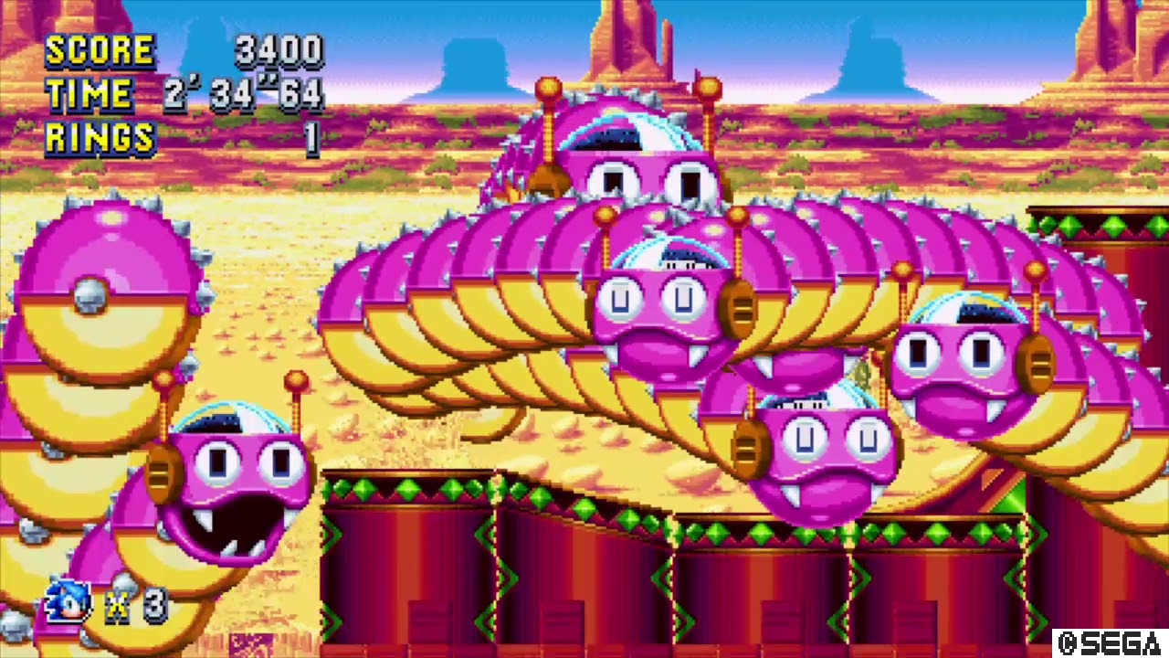 Caterkiller Boss Infestation | Sonic Mania Debug Mode Craziness Part 1 ...