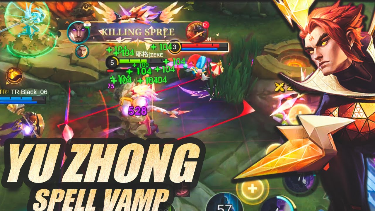Yu Zhong best spell vamp build and emblem for 1 vs 5: Yu Zhong mobile ...