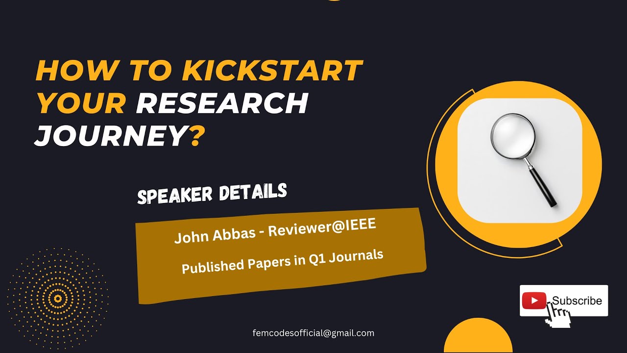 How to kickstart your research journey? ft- John Abbas - YouTube