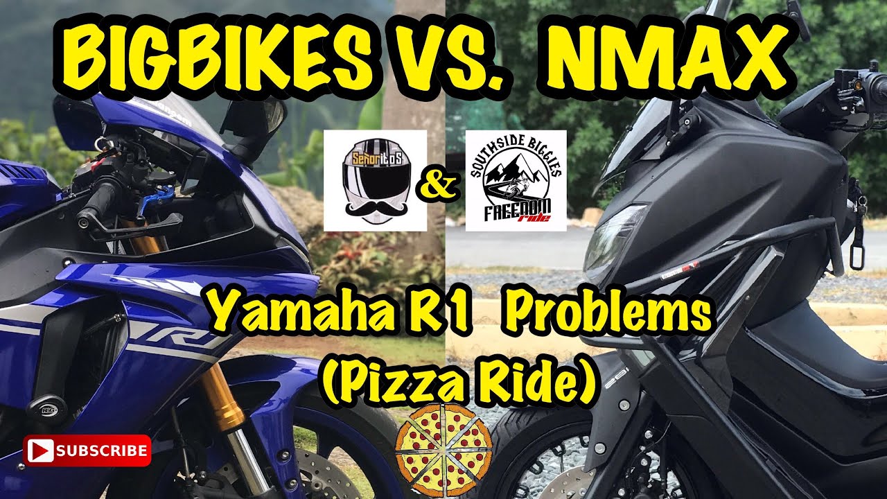 NMAX vs. BIGBIKES! and Yamaha R1 Problems (Pizza Ride) - YouTube