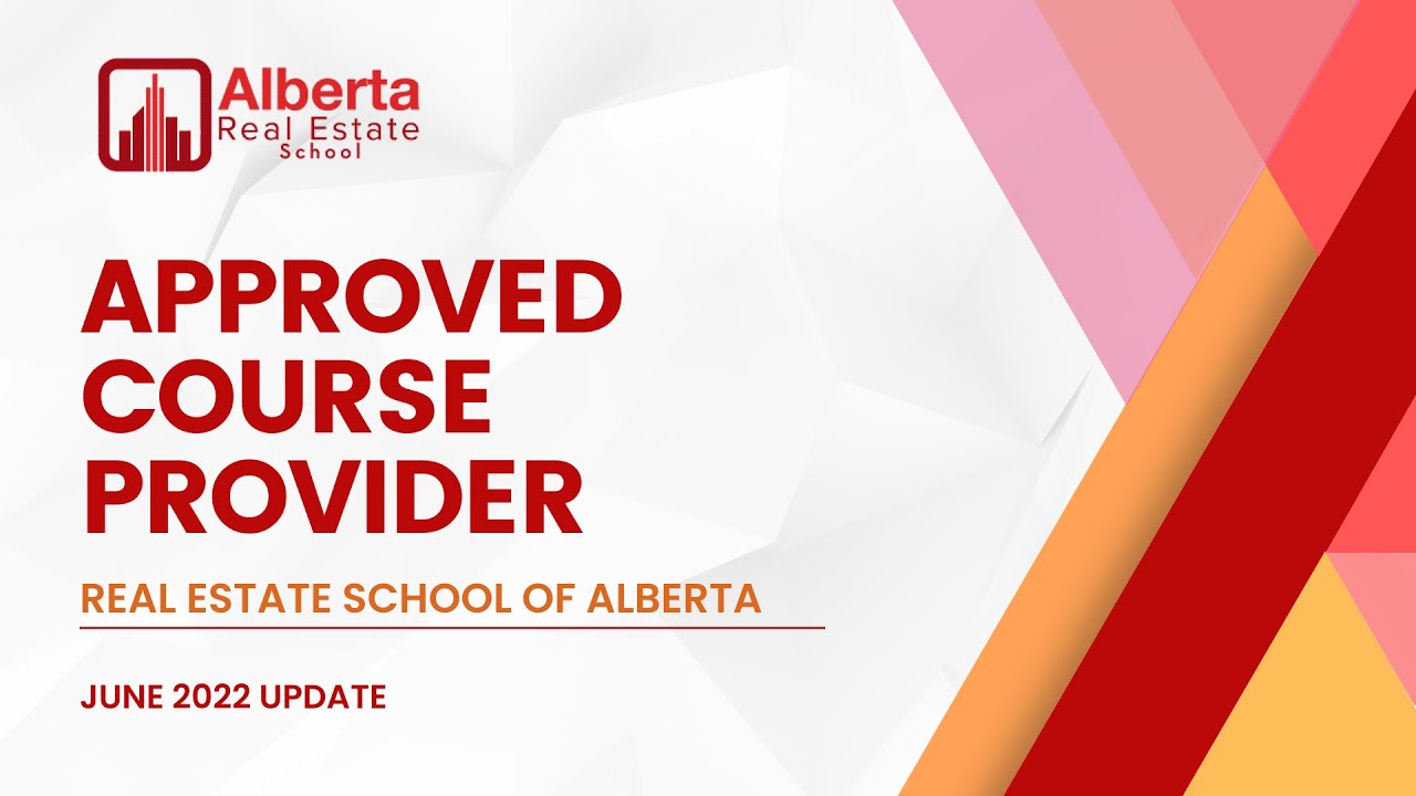 RECA-Approved Course Provider Update | Alberta Real Estate School - YouTube