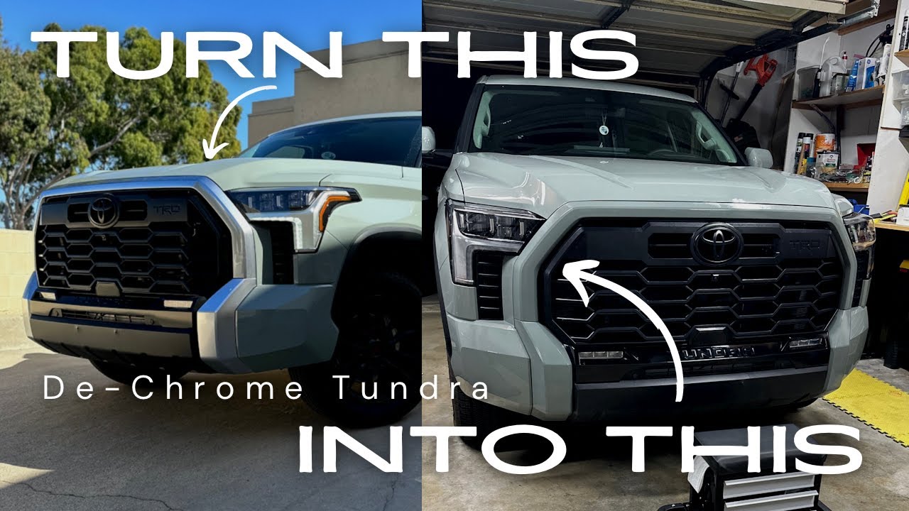 Chrome Delete: Toyota Tundra Paint Match - YouTube