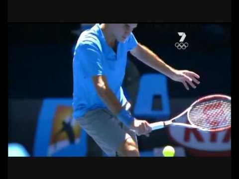 Roger Federer - Slice Backhand Close Up - YouTube