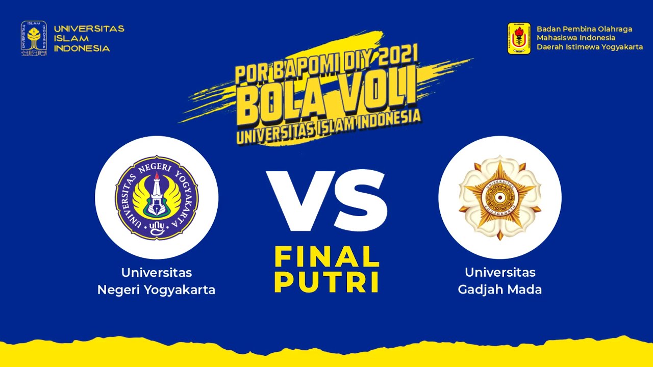 FINAL UNY vs UGM (Putri) - POR BAPOMI DIY 2021 - YouTube
