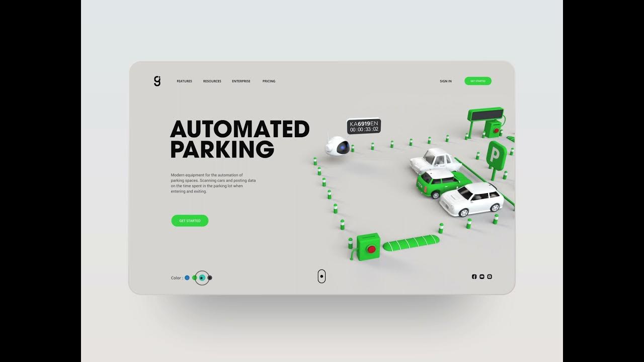 3D animated Landing page! - YouTube