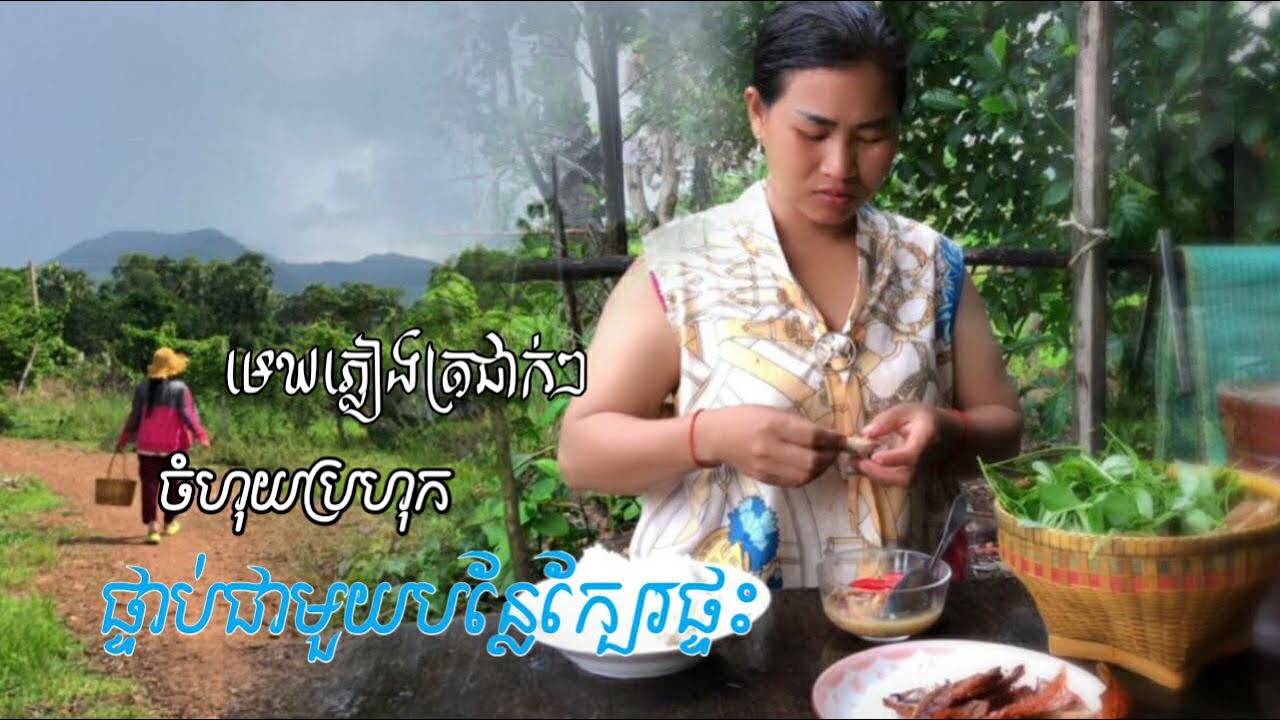 ចំហុយប្រហុកជាមួយនឹងបន្លែក្បែរផ្ទះមានរសជាតិឆ្ងាញ់_ Steamed prahok with ...