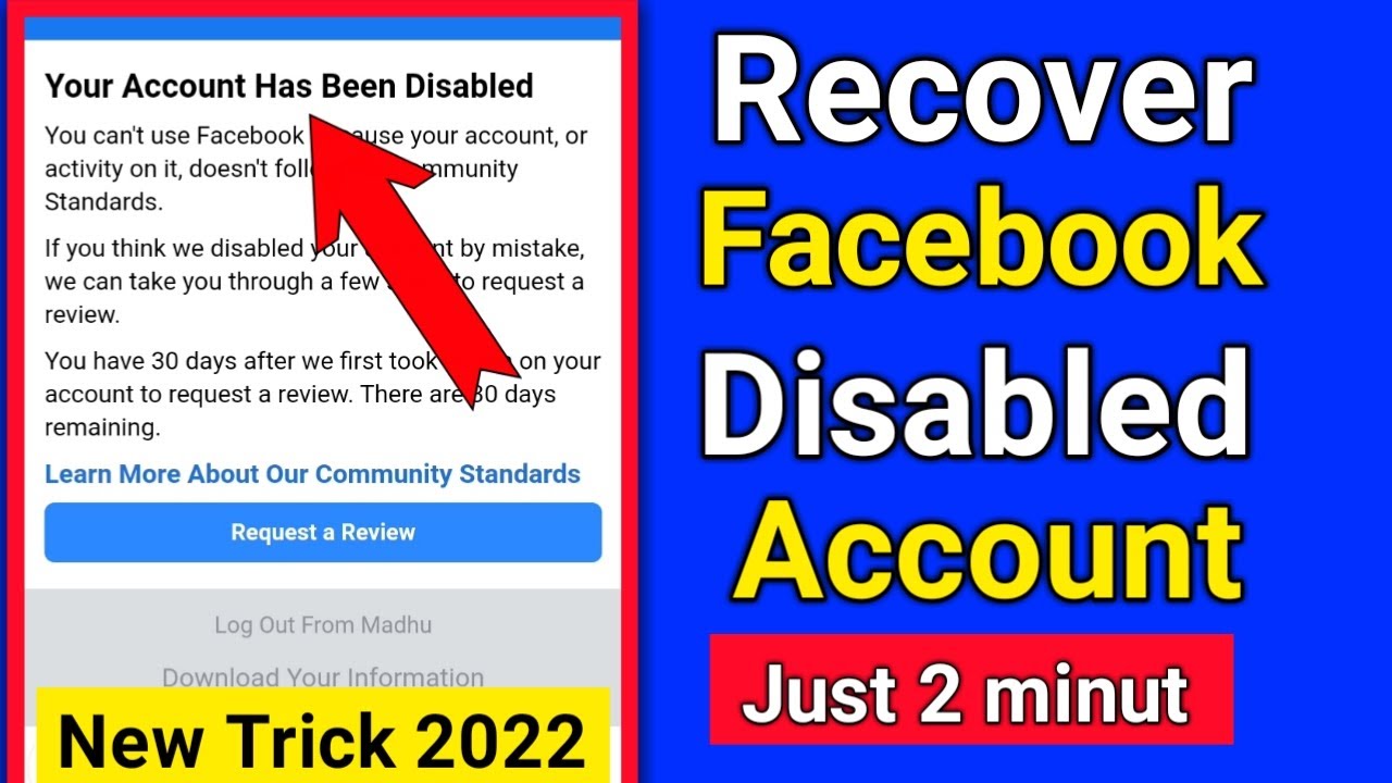 How To Recover Disabled Facebook Account || Your Account Has Been Disabled Problem Solution 2023 ...
