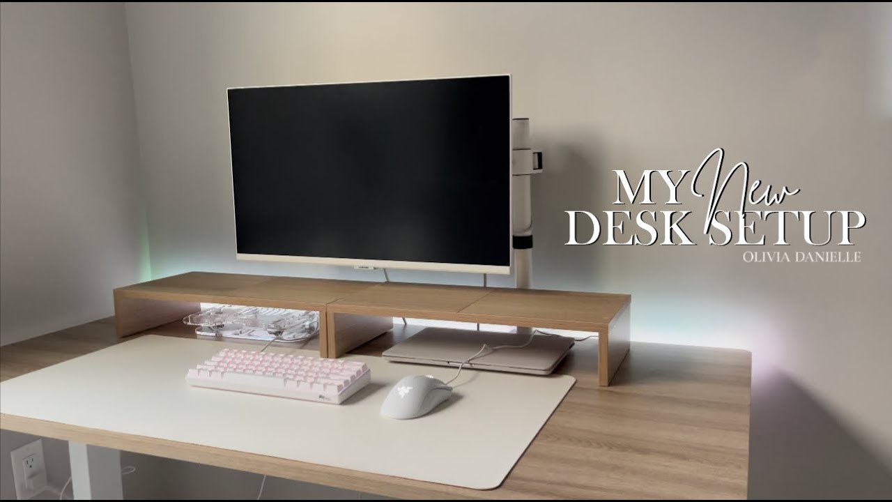 My New Desk Setup 🤍 | #amazon finds - YouTube