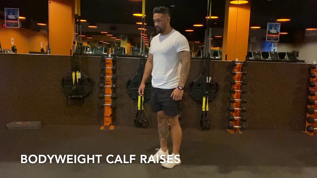 BODYWEIGHT CALF RAISES - YouTube