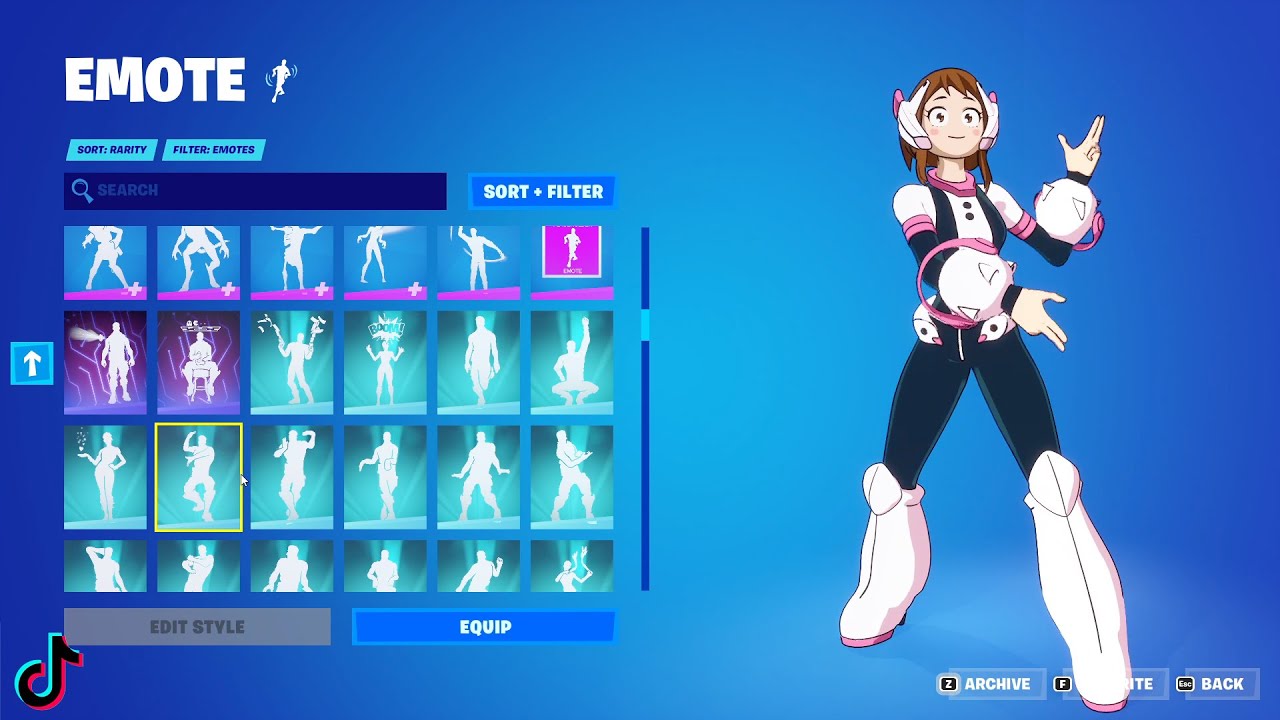 All Fortnite Tiktok Emotes and Icon Series Emotes and Dances - Ochaco ...