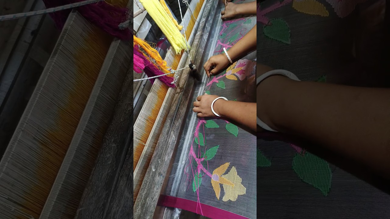 handmade saree design habibpur Nadia - YouTube
