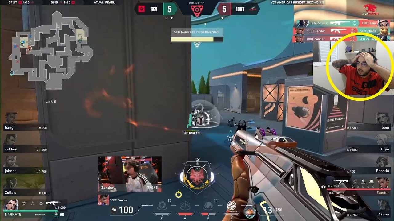 Sacy watching and being sad after Zander did this 1v3 unexpected clutch ...