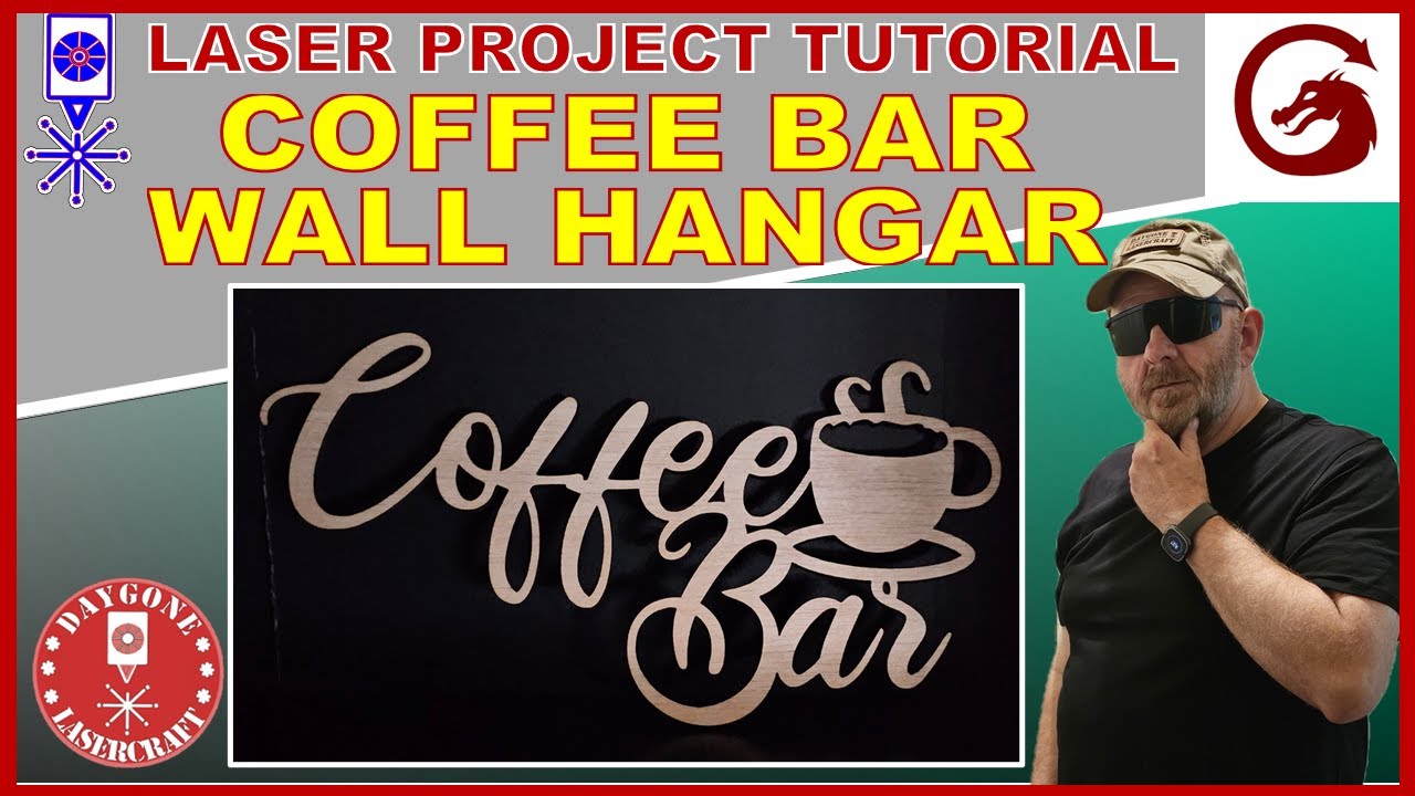 Laser Cut Coffee Bar Wall Hanger | Beginner Laser Project 59 - YouTube