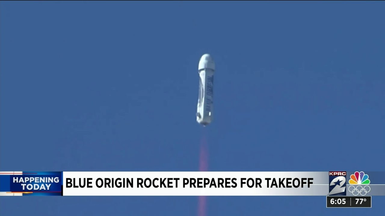 Blue Origin rocket prepares for takeoff - YouTube