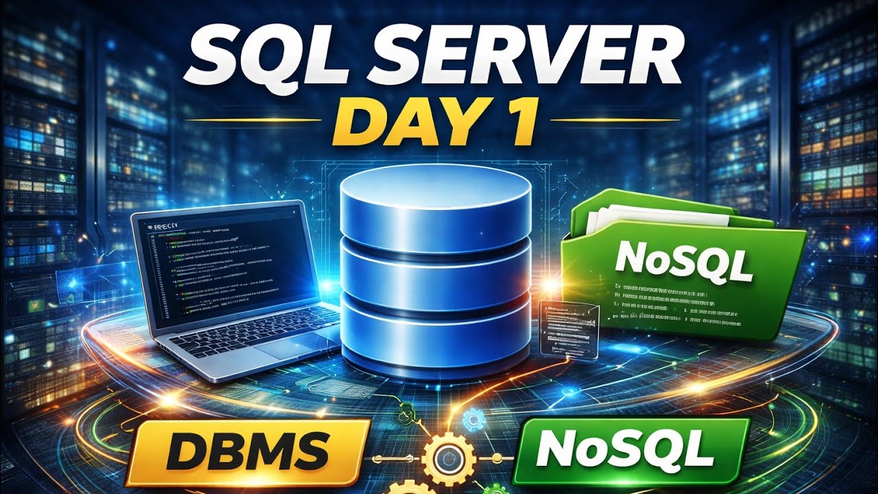 SQL Server From Scratch Day 1 | What is SQL? DBMS vs RDBMS Explained Simply - YouTube