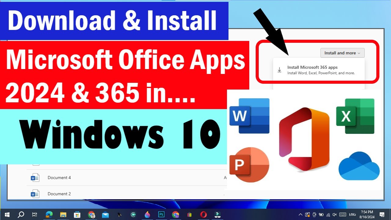 How to download Microsoft office 2024 Apps & office 365 in windows 10 ...
