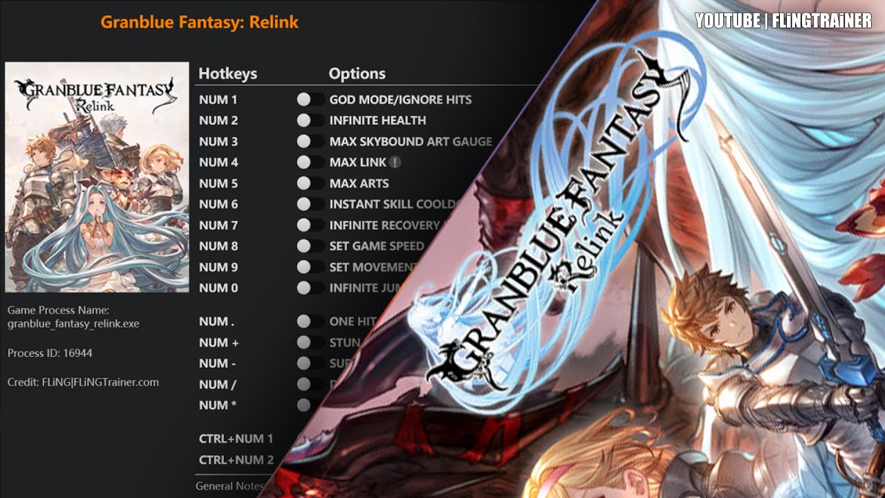 Granblue Fantasy Relink Trainer - FLiNG | FLiNGTRAiNER - YouTube