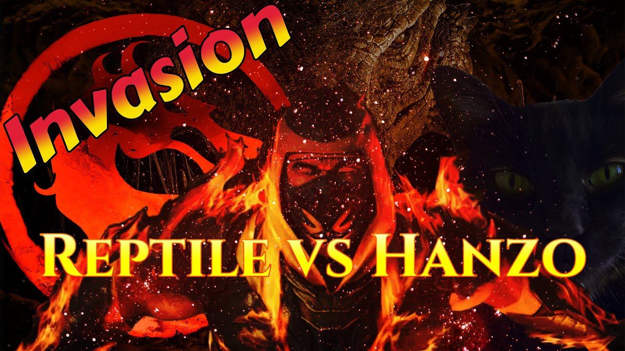 Mortal Kombat 1 ::: Boss Fight invasion ::: Reptile vs Hanzo - YouTube