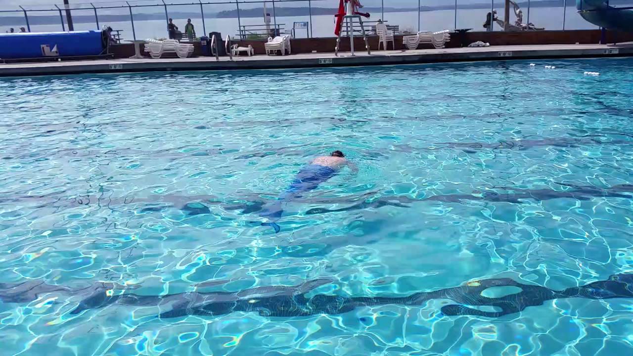 I am Hydro Aqualarin the Merman swimming in Seattle at Colman pool ...