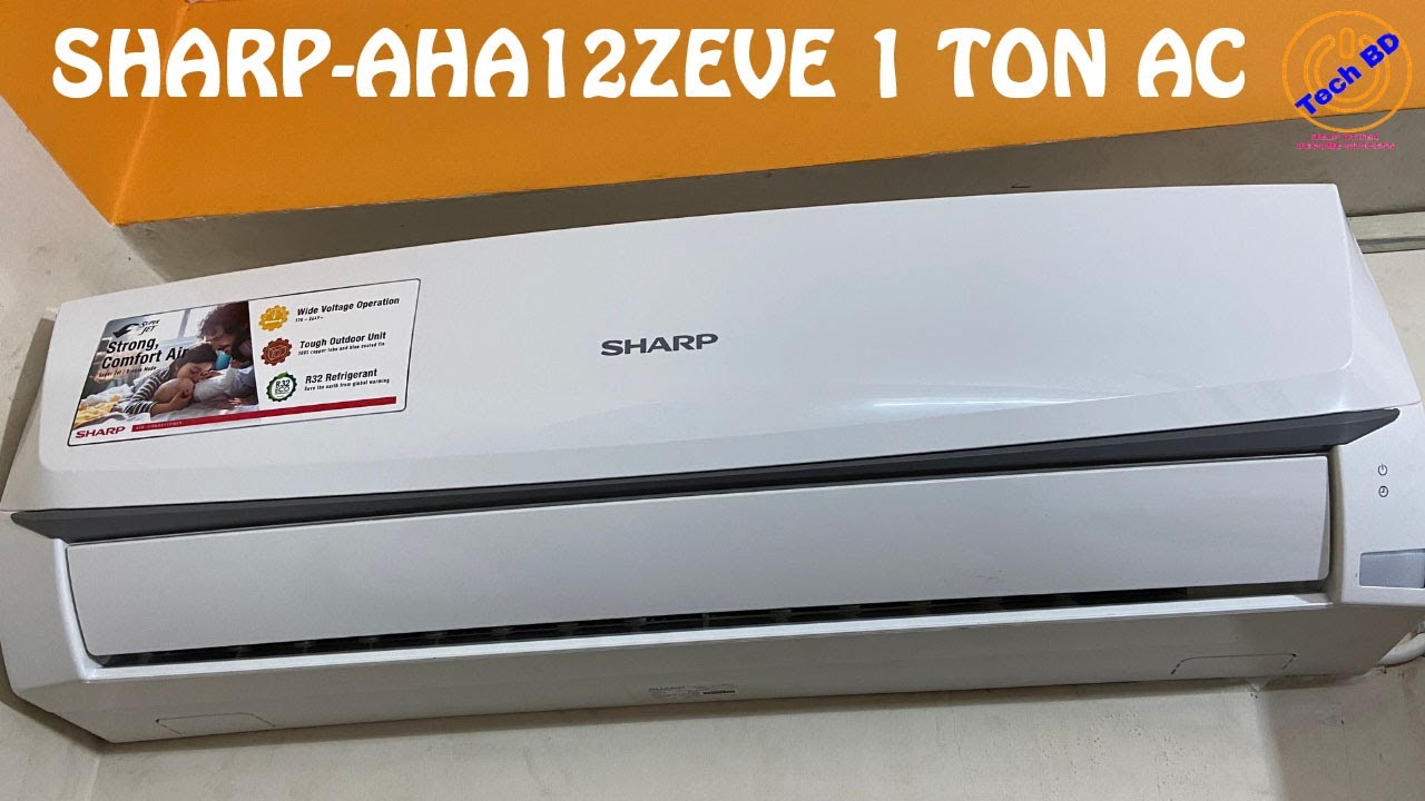 Sharp-AHA12ZEVE 1 ton Split ac unboxing - YouTube