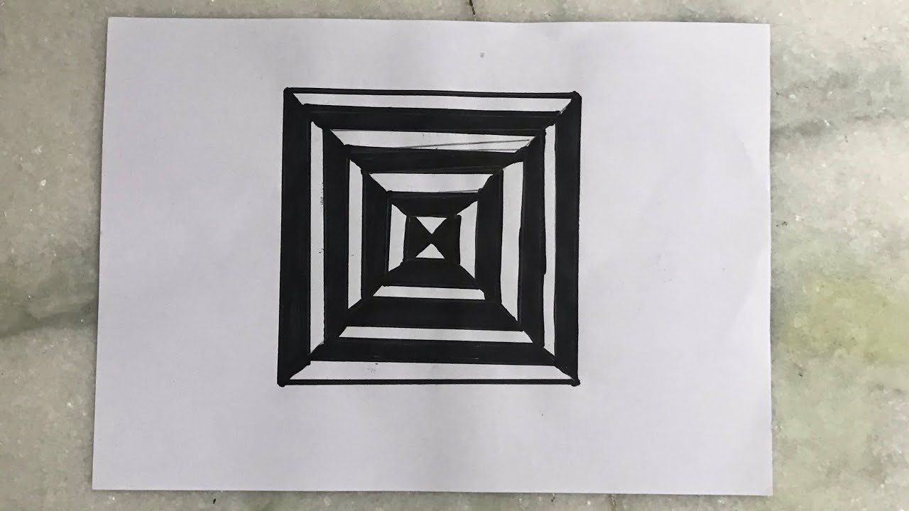 How to draw a geometric pencil pattern illusion | Ritz Art - YouTube