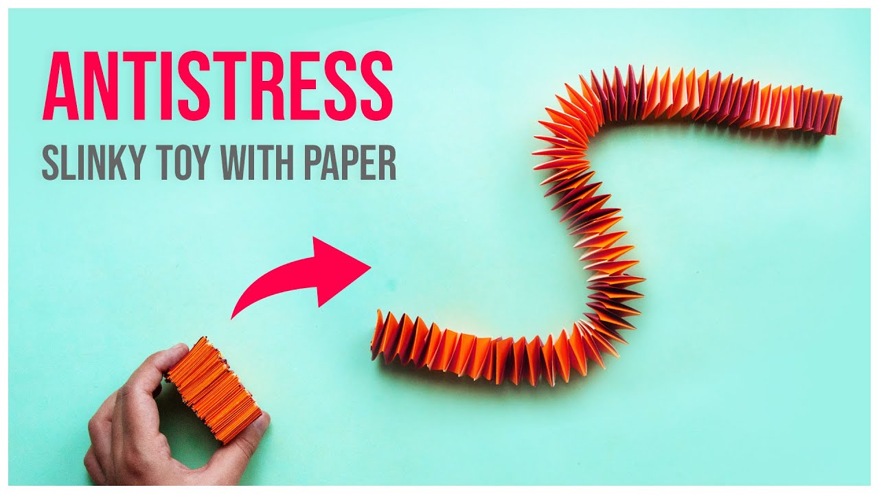 How to Make Antistress Slinky Toy with Paper | Antistress Fidget Toys ...