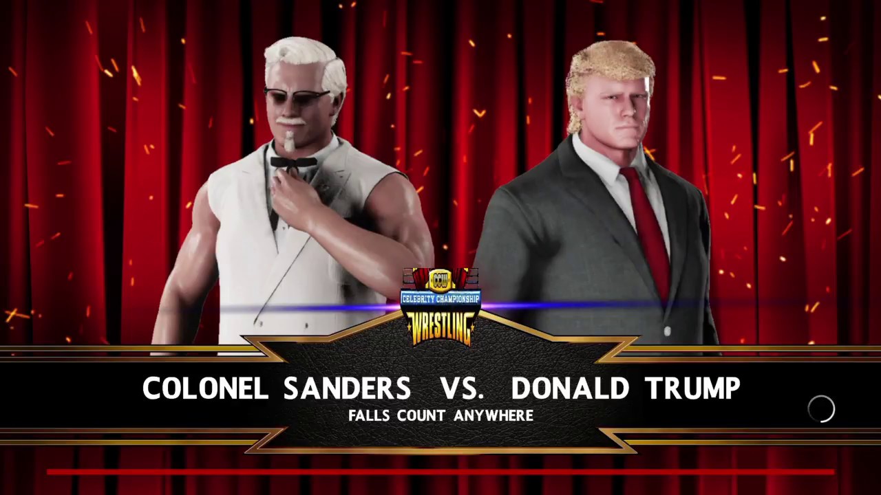 WWE 2K18 Colonel Sanders VS Donald Trump 1 VS 1 Falls Count Anywhere ...