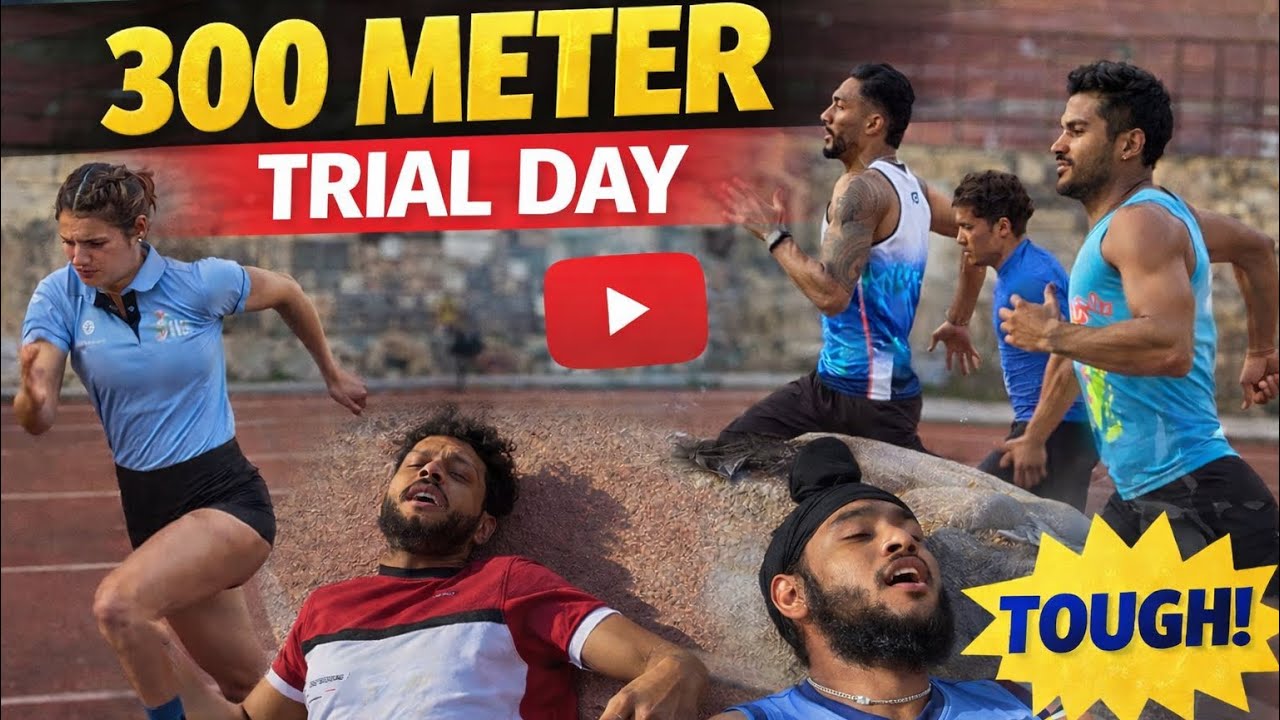 Full vlog | 🥵300 Meter Race Trial 😮‍🔥 Last 100m Was Crazy | Training ...